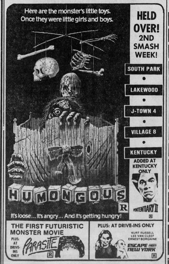 Review- Humongous (1982) – Meathook Cinema