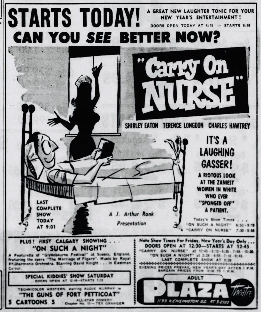 What A Carry On!- Day 2- Carry On Nurse (1959) – Meathook Cinema