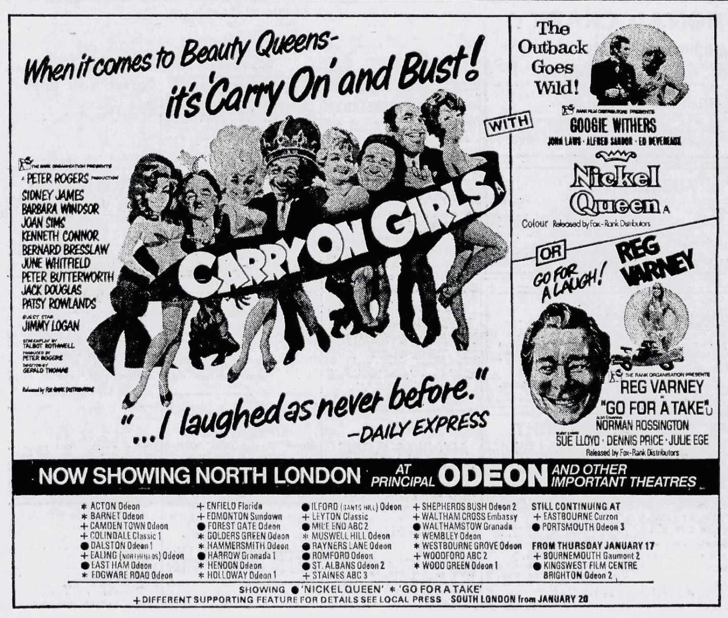 What A Carry On!- Day 25- Carry On Girls (1973) – Meathook Cinema